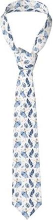 Generic Cravate Homme Symboles Mignons De Danse De Ballerine, Bleu Et Blanc Classique Tie &Eacute;l&eacute;gant Cravate DAffaires Pour &Eacute;v&eacute;nements Affaires C&eacute;l&eacute;brations