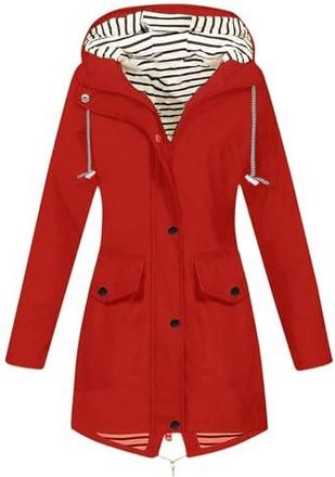 Generic Vestes dautomne et dhiver 2026 pour femmes, trois en une deux pi&egrave;ces, coupe-vent, veste de costume dalpinisme en plein air, Rouge, XXL