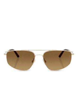 Oliver Peoples Sonnenbrille aus gebürstetem Gold