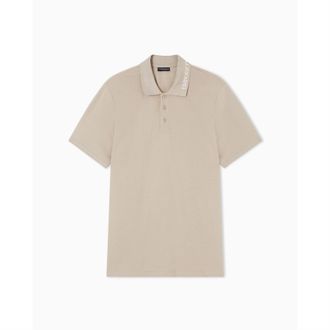 Emporio Armani EA7 - Poloshirt f&uuml;r Herren, kurz&auml;rmlig (Braungrau)