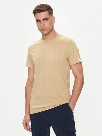 Tommy Jeans T-Shirt DM0DM04411 Beige Slim Fit