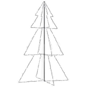 vidaXL Arbre de No&euml;l C&ocirc;ne 240 LED dInt&eacute;rieur/dExt&eacute;rieur Sapin de No&euml;l D&eacute;coration de No&euml;l Ornement de No&euml;l Jardin Patio Arri&egrave;re-Cour Salon 98x150 cm