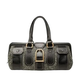 Celine Pre-owned Tweed Handbag - - Pre-owned - Damen - Schwarzk - ONE SIZE