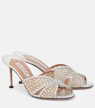 Aquazzura Mules Crystal Lover 75