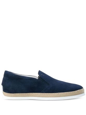 Tod's espadrilles en daim - Bleu
