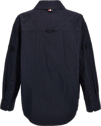 Thom Browne Snap-Front Ripstop Nylon Overshirt - Black