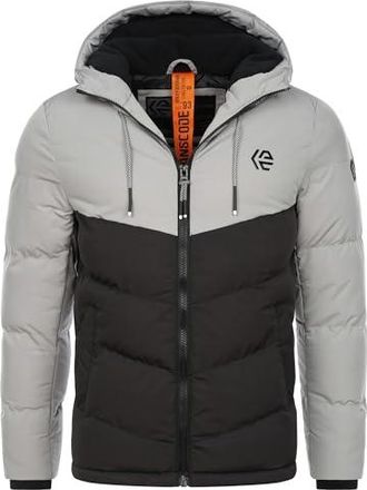 Indicode Hommes INAgiotis Winter Jacket | Veste dhiver à capuche Lt grey XXL