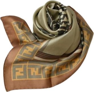 Fendi Pre-owned Vintage Scarf - Femme - Pre-owned - Brun - Taille: ONE Size