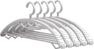 Generic Kleiderbügel Kunststoff 20 Stück - Stabil Platzsparend Strapazierfähig Kleiderbügel mit Breiten Schultern rutschfest Clothes Hanger für Hose/Mäntel (C