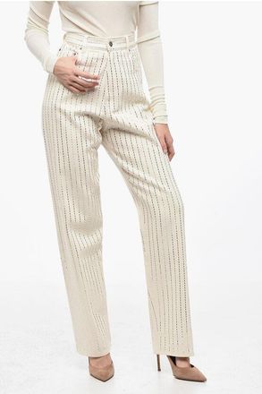 Golden Goose 5 Pocket High-waisted Pants with Micro-studs All-Over size 26