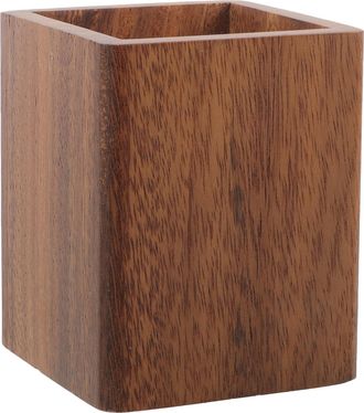 FOMIYES Aufbewahrungsbox f&uuml;r Make-up-Pinsel Vintage Stifthalter Bleistifthalter aus Holz Make-up Pinsel Holzbecher Stift- und Bleistift-Organizer Schwarze Wal