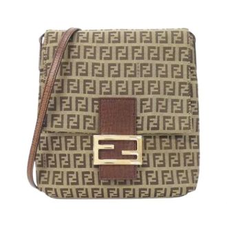 Fendi Pre-owned Vintage Canvas Shoulder Bag - - Pre-owned - Damen - Beige - ONE SIZE