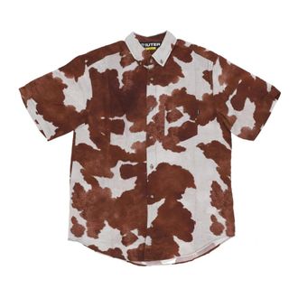 Iuter Cow Regular S/S Shirt - - Shirts - Herren - Mehrfarbig - L