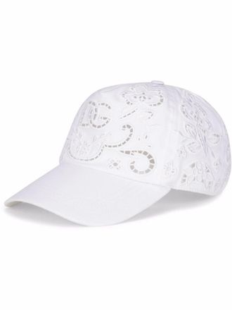 Dolce & Gabbana casquette à fleurs brodées - Blanc