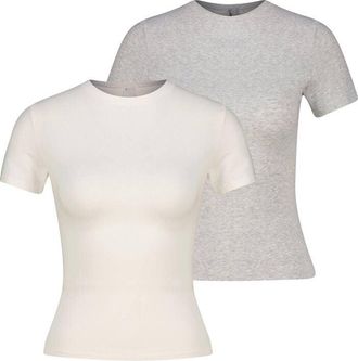 SKIMS Damen T-Shirt 2er-Pack COTTON JERSEY