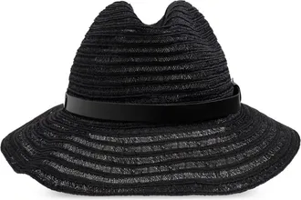 Emporio Armani chapeau en paille - Noir