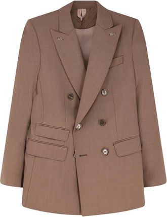 Max Mara Femme, Vestes, Beige, Taille: 38 FR Double-Breasted Blazer