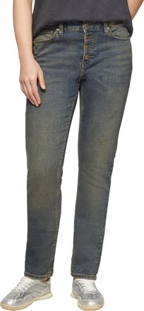 QS by s.Oliver Jeans Catie/Slim Fit/Mid Rise/Slim Leg/Knopfleiste