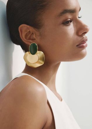 Mango Ohrringe mit Resin-Applikationen gold - Damen - Einheitsgr&ouml;&szlig;e - MANGO