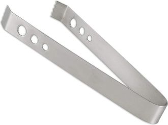 NKlaus Kohlezange 16,5cm Lang Edelstahl Zange zum Räuchern von Räucherkohle Rostfrei stabile Shisha Grill Zange 9685