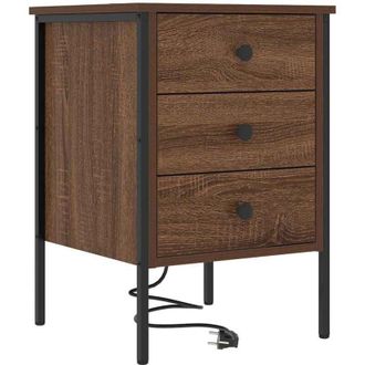 vidaXL Nachttisch Braune Eiche 42 x 41 x 61 cm Holzwerkstoff Vidaxl