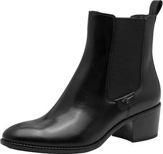 Tamaris Bottines Chelsea 1-25325-45 pour femme, noir (cuir noir), pointure 40, Cuir noir noir, 40 EU