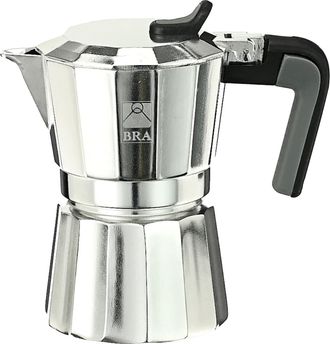 Bra Deluxe | Kaffeemaschine, Metall, Silber, 3 Tassen
