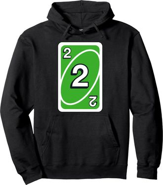 Uno Halloween Green 2 Karte Pullover Hoodie