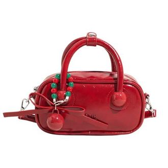 Generic Sac &agrave; bandouli&egrave;re pour femme en polyur&eacute;thane de couleur unie avec sac fourre-tout r&eacute;glable petit sac carr&eacute; pour les achats quotidiens pour une utilisa