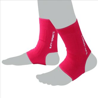 Bay Sports Uni Magenta 2X elastische Fußbandagen, Dark PINK (L (41-43))