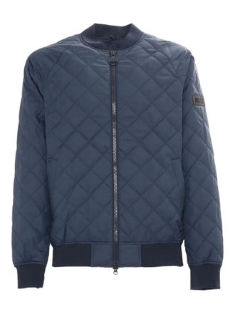 Barbour veste bomber matelassée Harfell à losanges - Bleu
