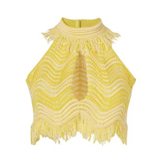 Genny Femme, Tops, Jaune, Taille: 38 FR Pulls