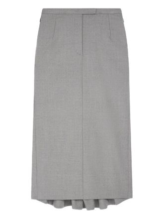 Dries Van Noten Maxirock mit Falten - Grau