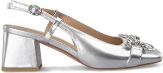 Alma En Pena Chaussures à talons pour femme., argent métallique, 42 EU