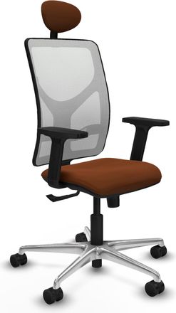 Piqueras y Crespo B&uuml;rostuhl mit hoher R&uuml;ckenlehne, 2D-Armlehnen, h&ouml;henverstellbare Lendenwirbelst&uuml;tze und festes Kopfteil, ausgestattet mit Sincro 3 Positionen und Schn