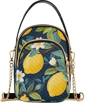 Mnsruu Sac à bandoulière pour femme - Jaune, vert citron, bleu - Petit sac à bandoulière avec sangle réglable