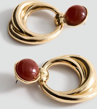 Mango Créoles combinées or - Femme - Taille unique - MANGO