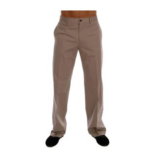 Dolce & Gabbana Homme, Pantalons, Beige, Taille: XS Pantalon Chino D&eacute;contract&eacute;