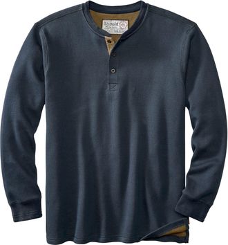 Legendary Whitetails Henley-Hemd f&uuml;r Herren, lang&auml;rmelig, schwer, doppelte Thermoschicht, Marineblau, XL