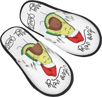 Generic Pantoufle Avocat Joyeux No&euml;l Chaussures Doux Antid&eacute;rapants Chaussons Pour Homme Chambre Unisex M