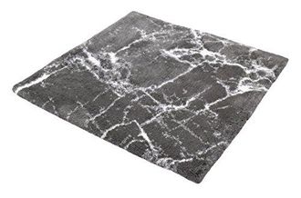 Kleine Wolke Badteppich Como Platinfarben 60 x 60 cm