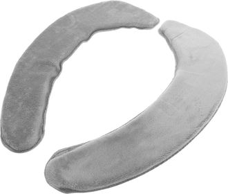 BESPORTBLE Waschbarer Selbstklebender Toilettensitzbezug aus Flanell Warmes Toilettenkissen rutschfest und Wiederverwendbar für Badezimmer