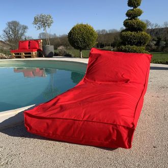 HOME MAISON Homemaison - Matelas bain de soleil en microbille Rouge 160x65 cm