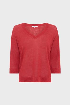 Gerard Darel Pull V ample en lin - LYLOU - Rouge