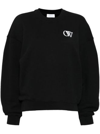 Off-white sweat en coton &agrave; logo imprim&eacute; - Noir