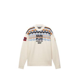 Napapijri Pull col rond en laine m&eacute;lang&eacute;e