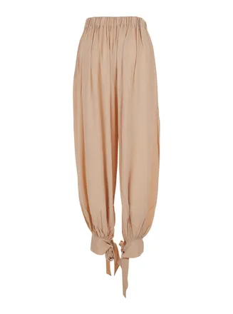Andamane Elasticated Relaxed-Fit Trousers - Pink