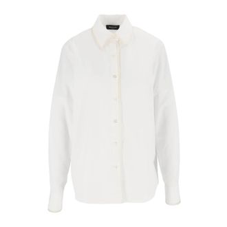 Fabiana Filippi T&uuml;ll- und Filo-Diamant-Besatz Popeline-Hemd - - Blouses & Shirts - Damen - Wei&szlig; - M