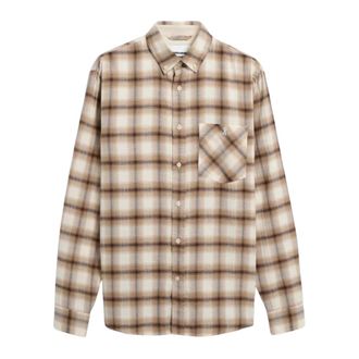 Armedangels Baumwoll Karo Langarmhemd - - Shirts - Herren - Beige - XL