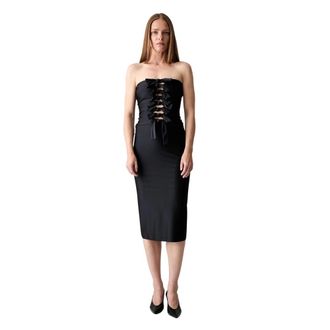 Coperni Jersey-Kleid mit Knoten-Detail - - Dresses - Damen - Schwarzk - S
